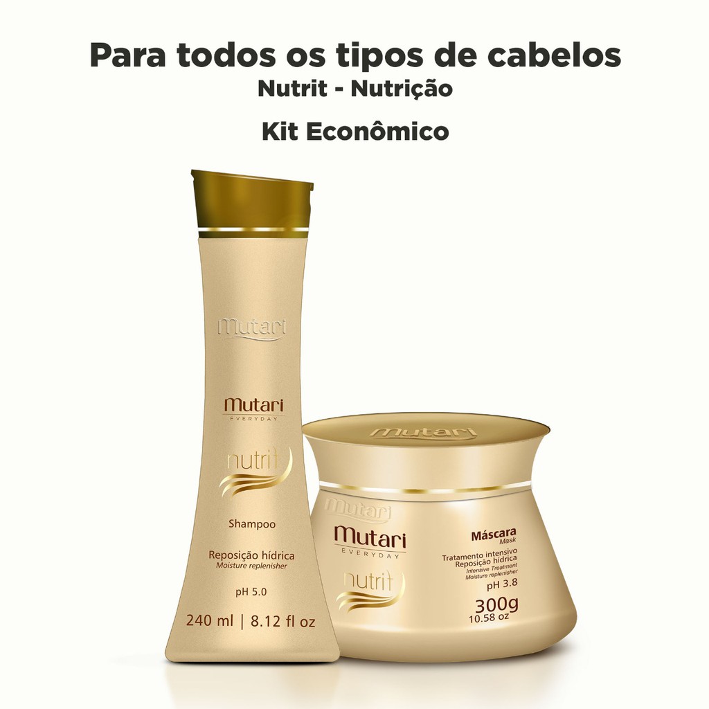 Kit Mutari Nutrit Tratamento E Nutrição Restauradora Brilho | Shopee Brasil