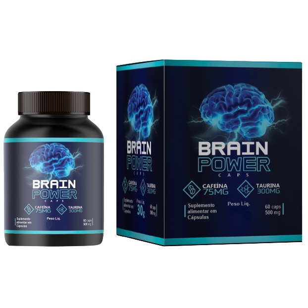 Kit 5 Unidades Brain Power 120 Capsulas Revitalizante Concentração e ...
