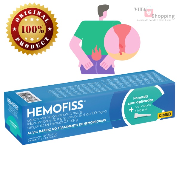 Pomada Para Hemorroida Hemofiss 30g ( Igual Proctan ) - Escorrega o Preço