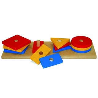 Conjunto 5 Brinquedos Educativos Pedagógicos Em Madeira (Bate Pinos, Cubos de Encaixe, Jogo ...