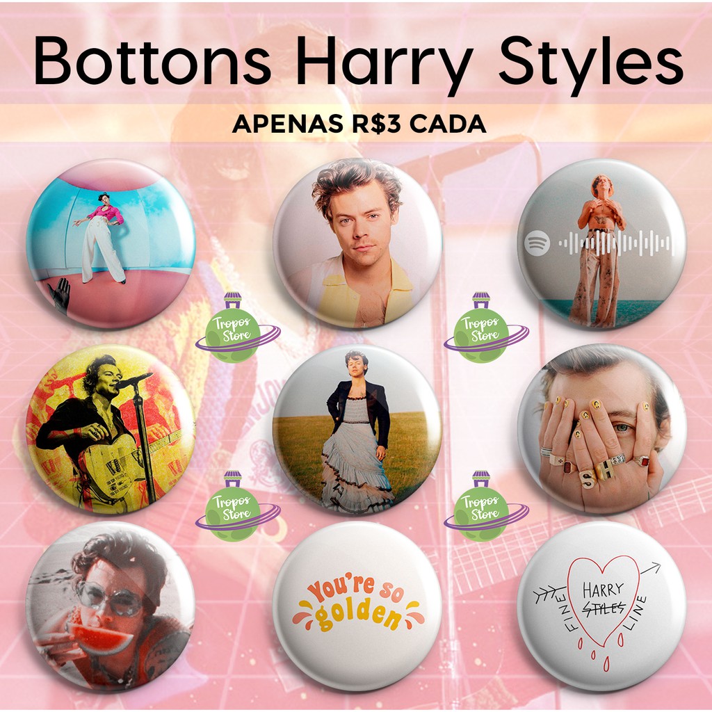 Bottons Harry Styles Diversos | Broche | Shopee Brasil