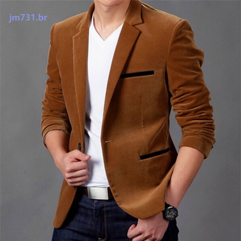 Blazer Masculino Estilo Britânico Casual Slim Masculino Blazer | Shopee ...