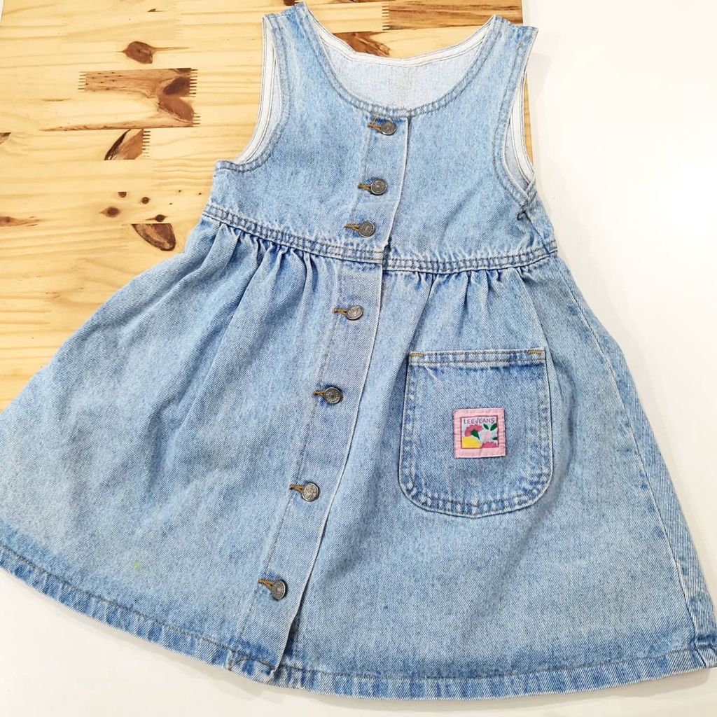 Vestido Jeans Vintage 5 anos | Shopee Brasil