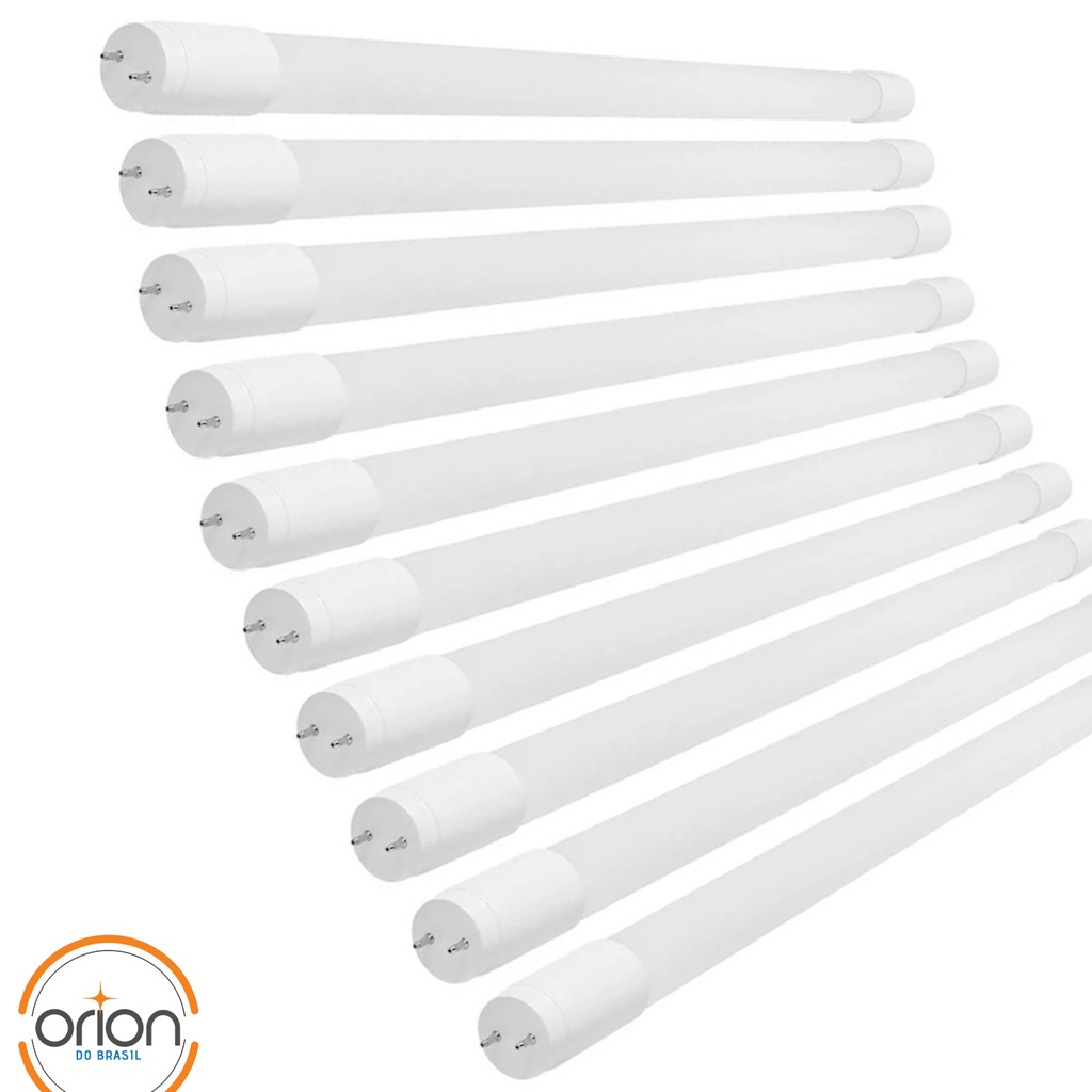 Kit 10 Lâmpadas Tubular LED T8 9w Bivolt Orion 60cm Branco Frio ...