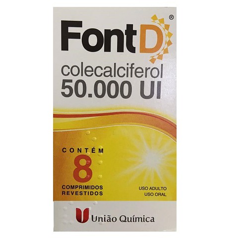 Vitamina D 50.000UI c/8 cp colecalciferol imunidade Font D | Shopee Brasil