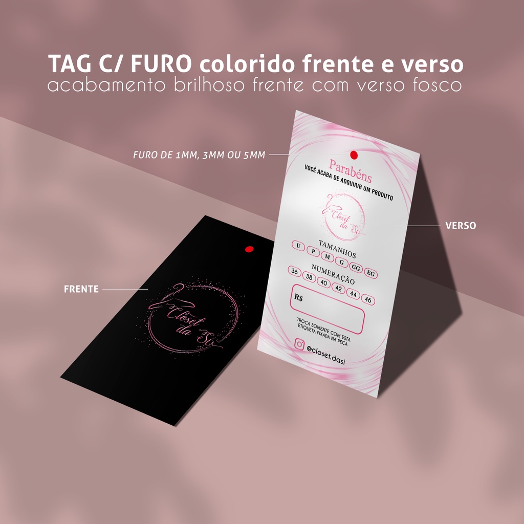 150 unid. Tag Personalizada para Loja Roupas com a Sua Marca | Shopee ...