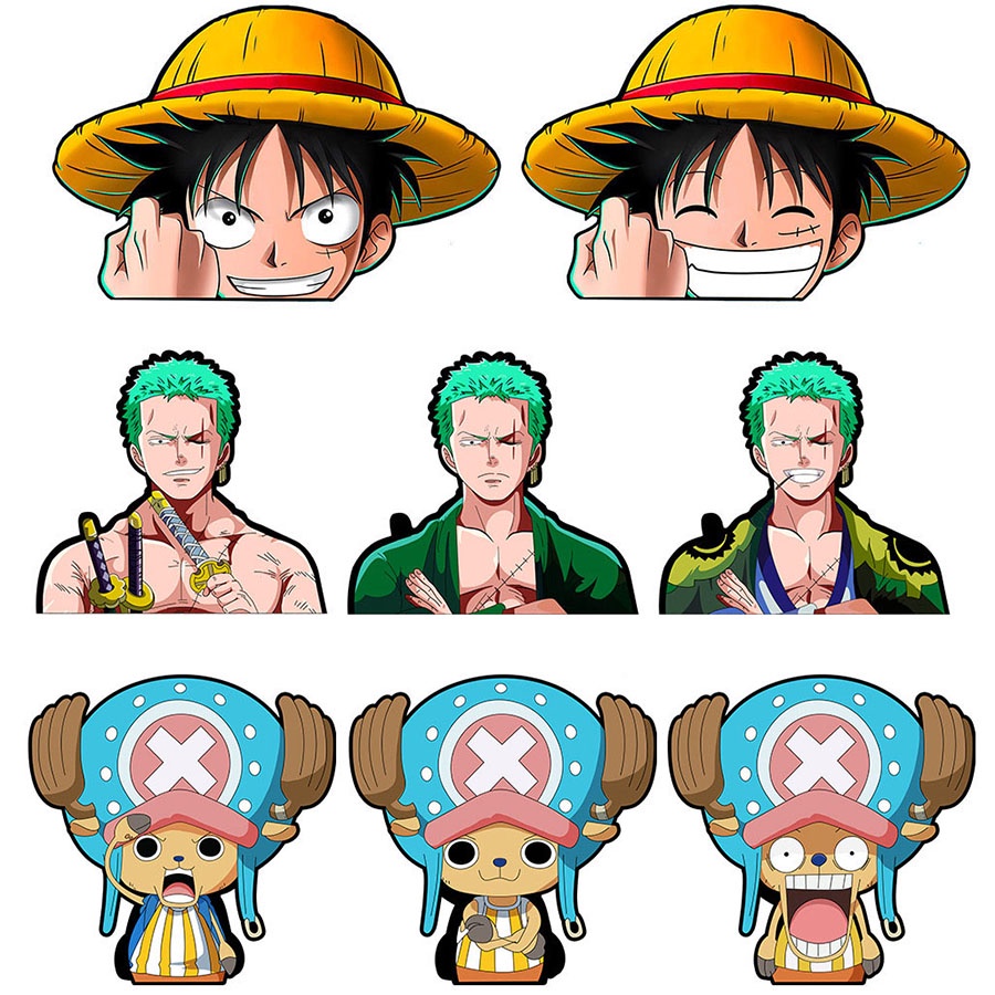 Anime One Piece 3d Gradiente Adesivo Luffy Tablet Bagagem Janela Do