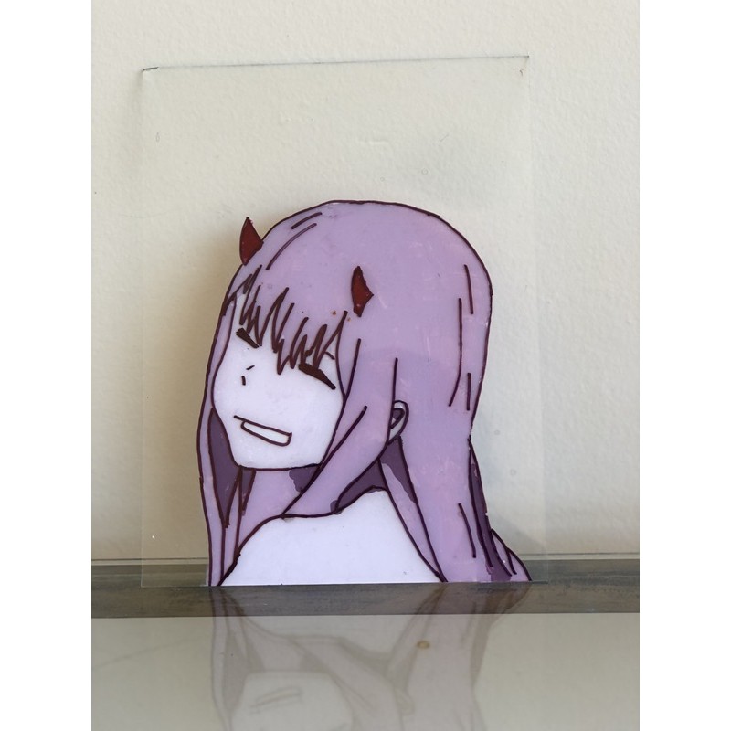 zero two Glass painting | Shopee Brasil