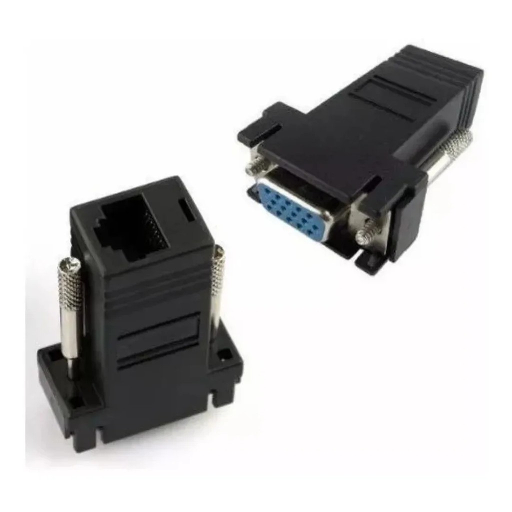 Adaptador Conector Femea Vga X Rj45 Cabo De Rede | Shopee Brasil
