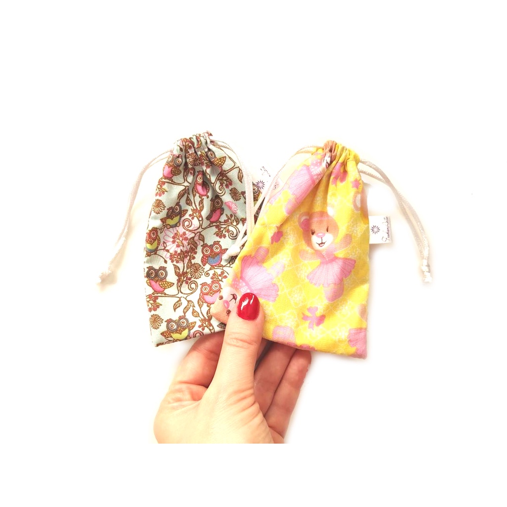 Saquinho de tecido 8x11cm mini organizador porta coisinhas pequenas ...