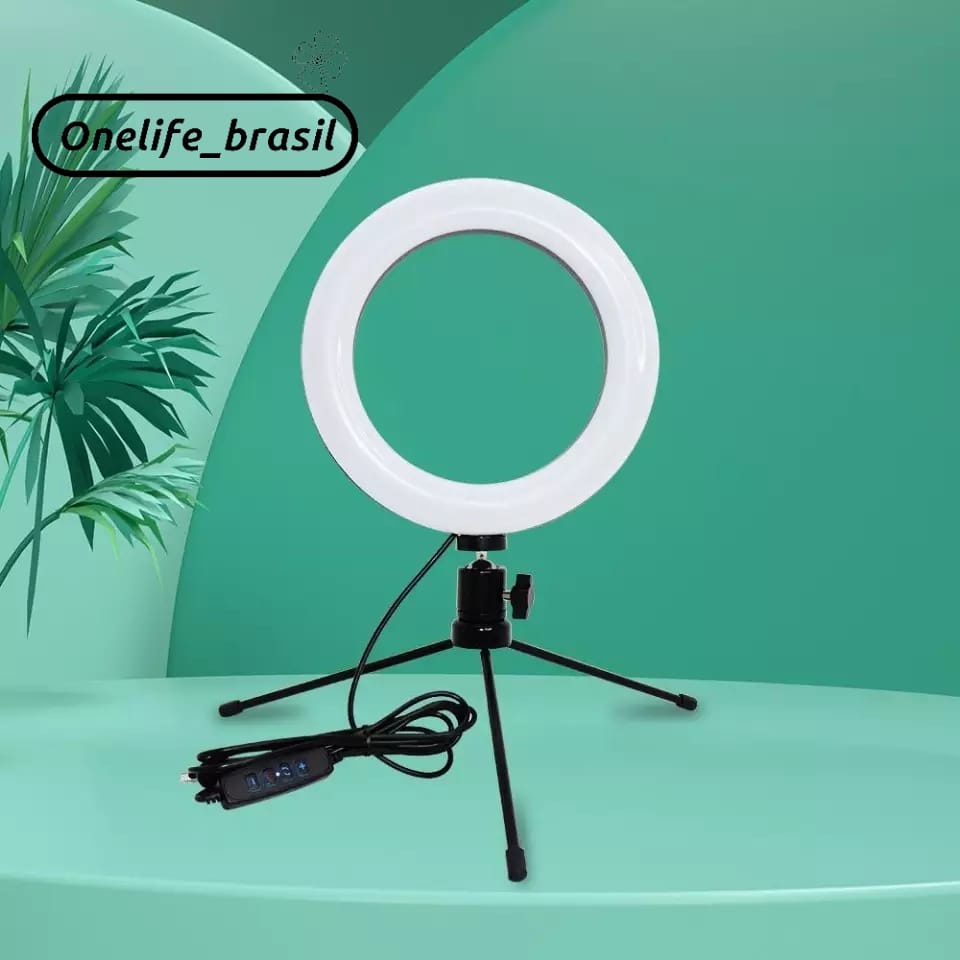 Ring Light 6 Polegadas Led Mesa Iluminador Pequena Tripé 16cm | Shopee Brasil