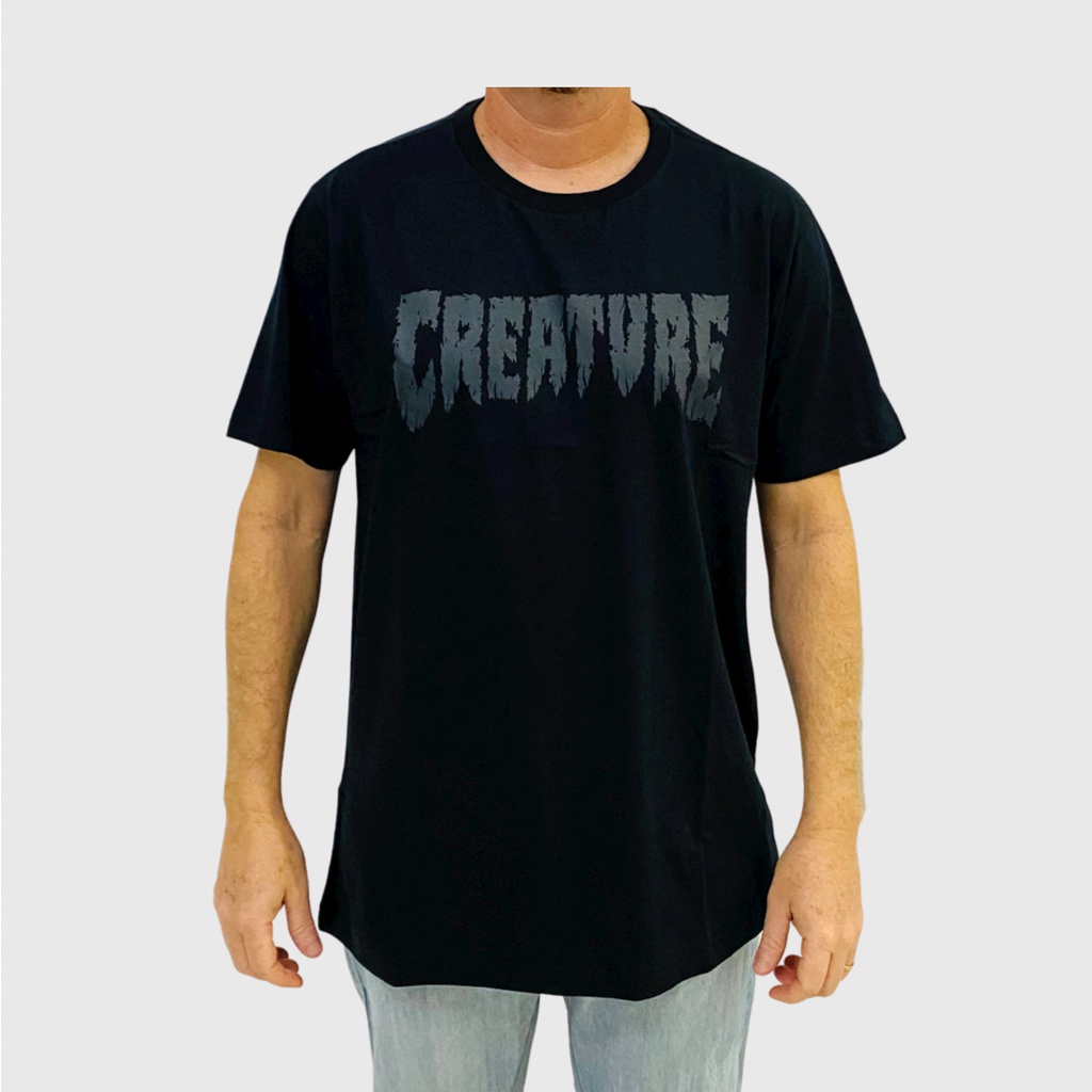Camiseta Creature Shredded Preta | Shopee Brasil