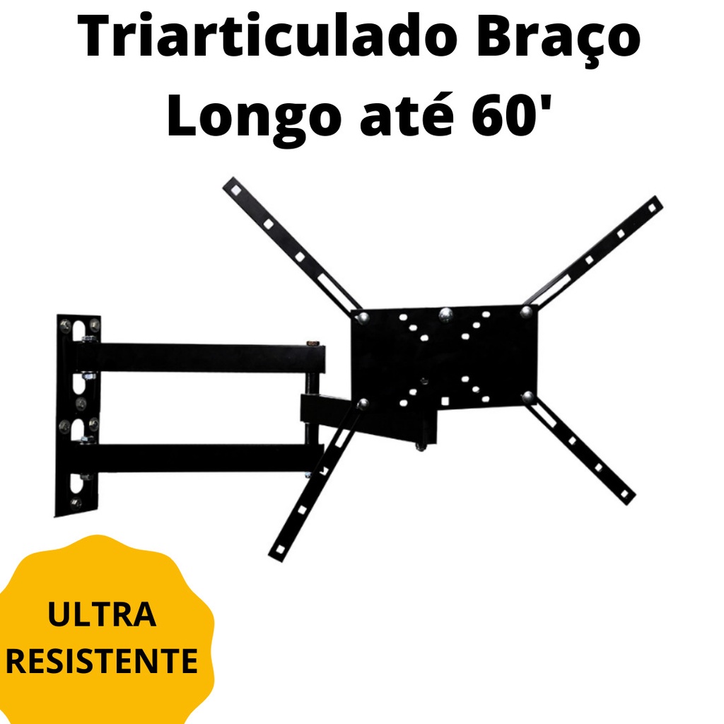 Suporte Articulado Tv Monitor BRAÇO LONGO Lcd Led Plasma 15 20 22 27 29 ...
