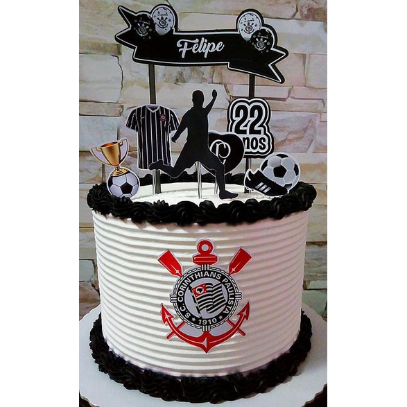 Topo/ Topper de bolo Corinthians | Shopee Brasil
