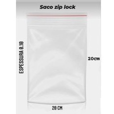 Saco zip lock 20x20 C/50 unidades Plástico 0.8mm hermético - Escorrega ...