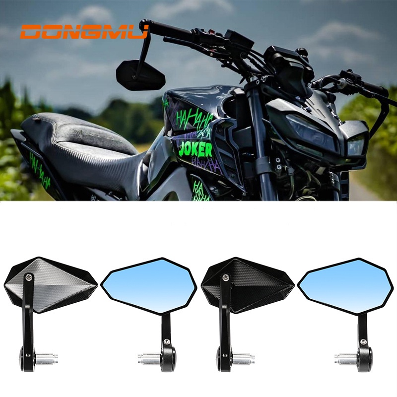 Universal CNC Motor 7/8 Handle Bar End Side Mirror Rear View Alloy CNC ...