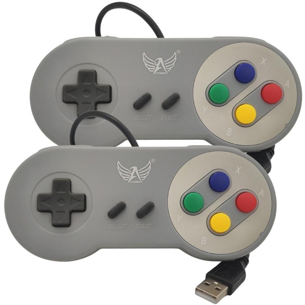 Controle Super Nintendo USB Snes Pc Raspberry Kit 2un | Shopee Brasil