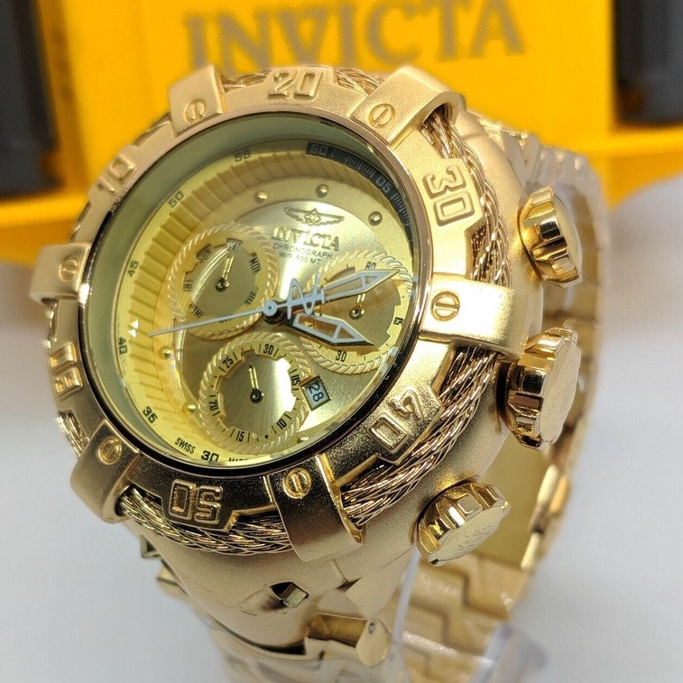 Relógio invicta Thunderbolt Dourado | Shopee Brasil