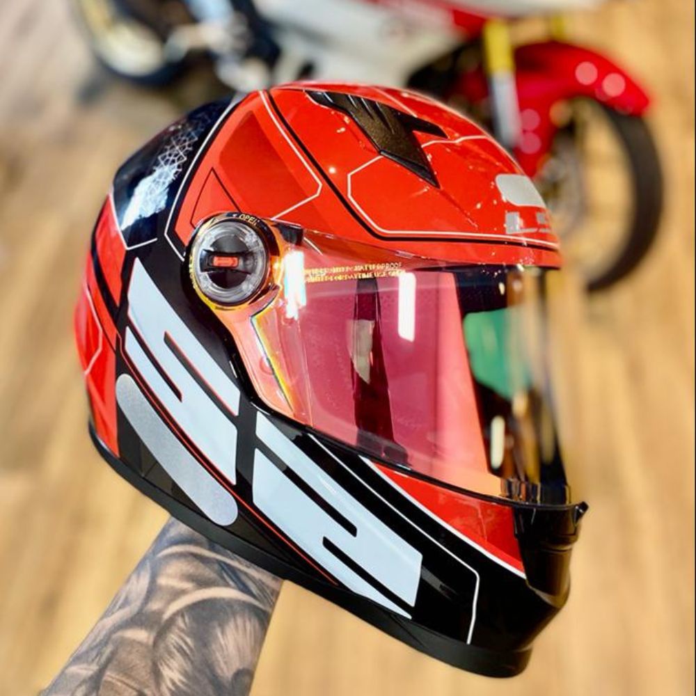 Capacete Ls2 Ff358 Ultra Black Red + viseira Rainbow | Shopee Brasil