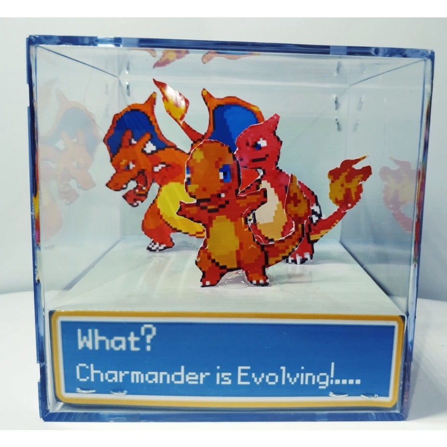 Cubo Decorativo Charmander Pokemon Diorama Artesanal | Shopee Brasil