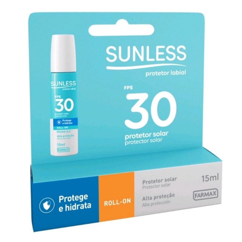 Protetor Solar Labial FPS 30 Sunless 15ml Roll-on | Shopee Brasil