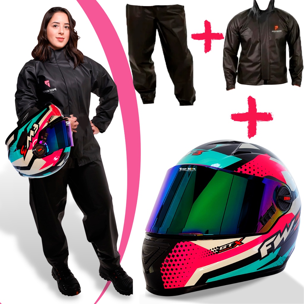 Kit Ideal Motociclista 2022 - Capacete Fechado Gt Super Fw3 + Capa De ...