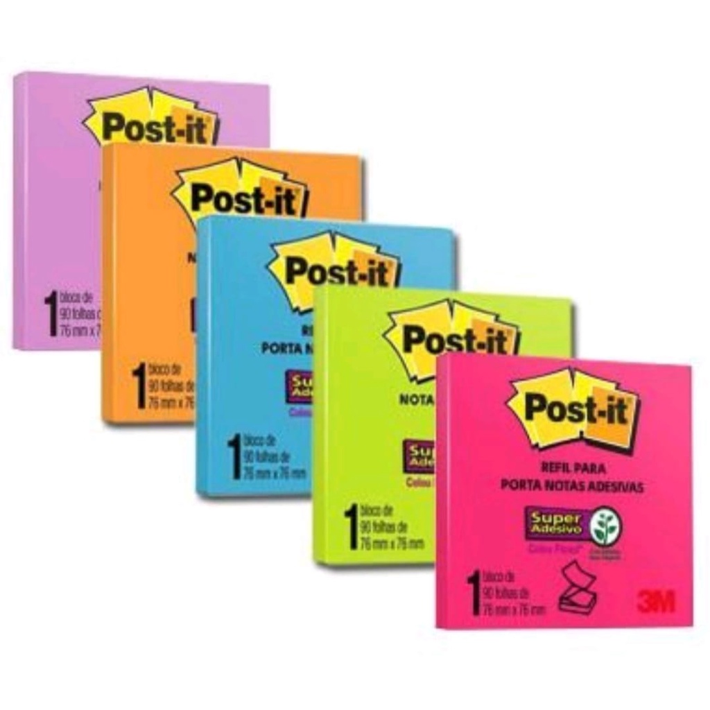 Bloco Post-it 654 45 Folhas 76x76 - 3M | Shopee Brasil