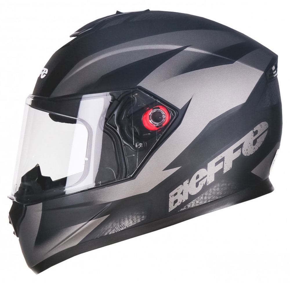 Capacete Bieffe B-12 Flat Fosco Preto Grafite | Shopee Brasil