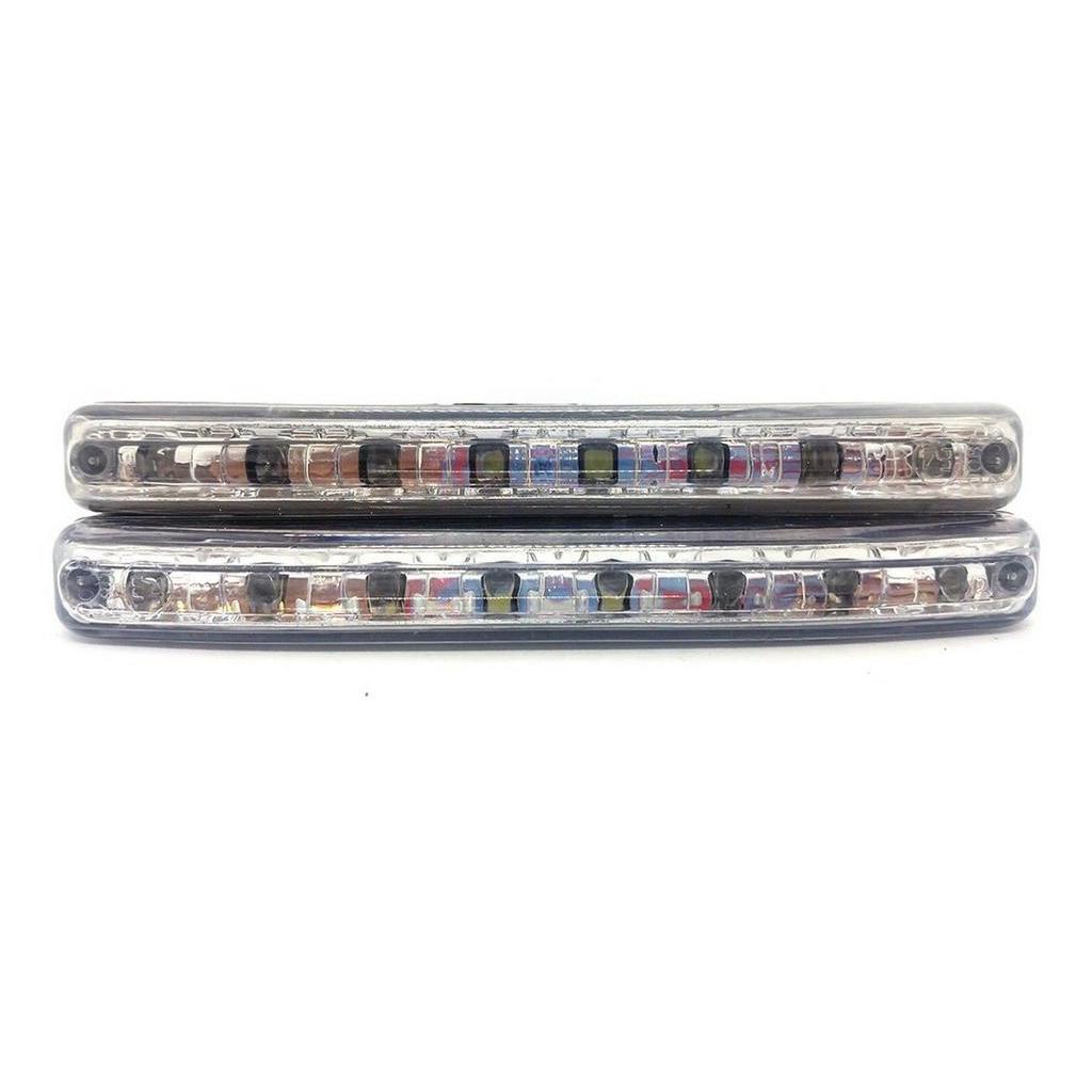 Kit Luz 8 Leds Farol Auxiliar Milha Drl Daylight Universal - Escorrega ...