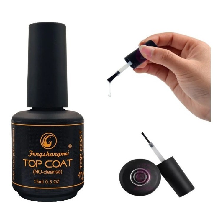 Selante Top Coat Fengshangmei Pretinho Do Poder Extra Brilho | Shopee Brasil