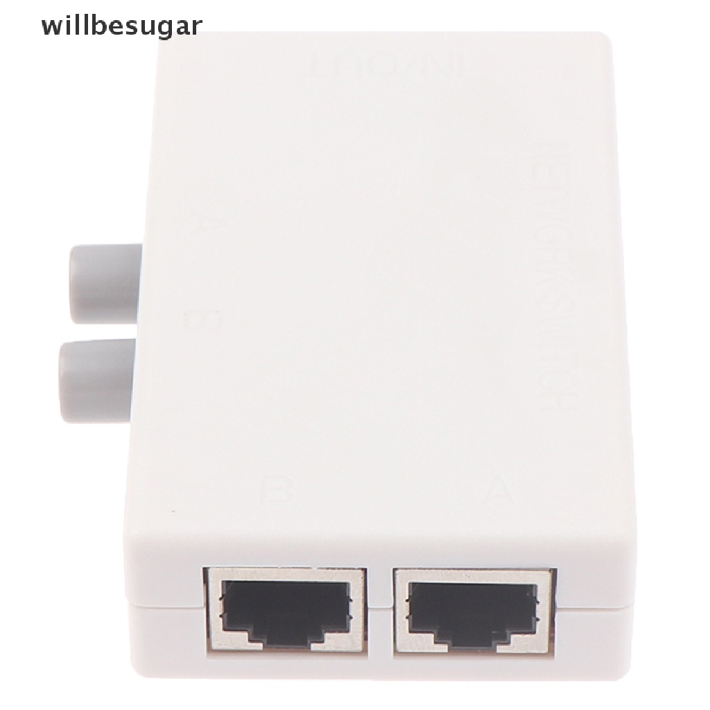 willbesugar Mini 2 Porta RJ45 RJ-45 Interruptor De Rede Ethernet De 2 ...