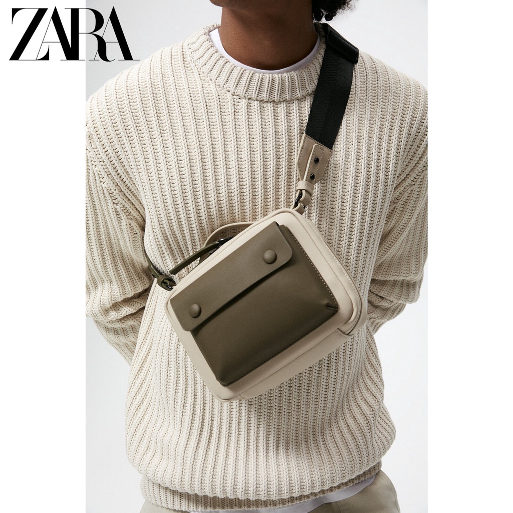 ZARA Spring New Men's Bag Caixa Preta De Mola Para Homens Ombro Único ...