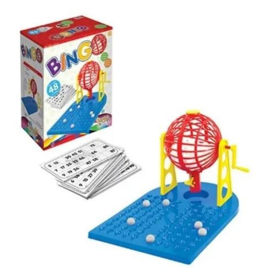 Jogo Bingo Com 48 Cartelas 90 Bolinhas Numeradas Alto Relevo | Shopee ...