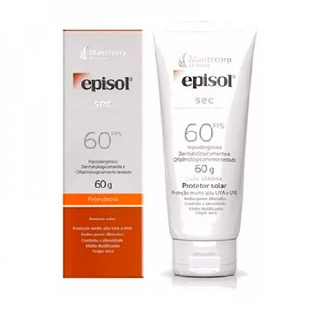 Episol Sec OC Protetor Solar Facial Fps60 60g | Shopee Brasil