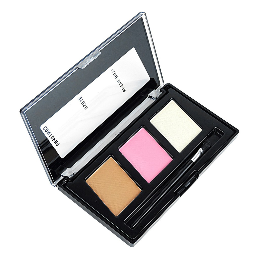Paleta de Contorno, Iluminador e Blush Uni Make up | Shopee Brasil