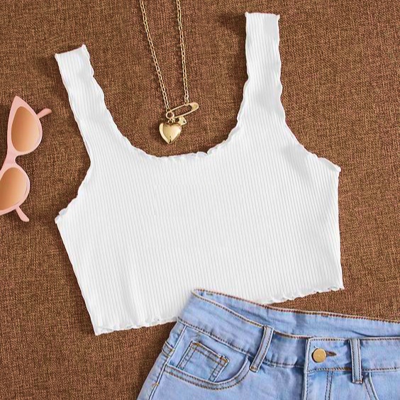 Cropped Top Fru Fru Coladinho Tecido Ribana Roupa Feminina | Shopee Brasil