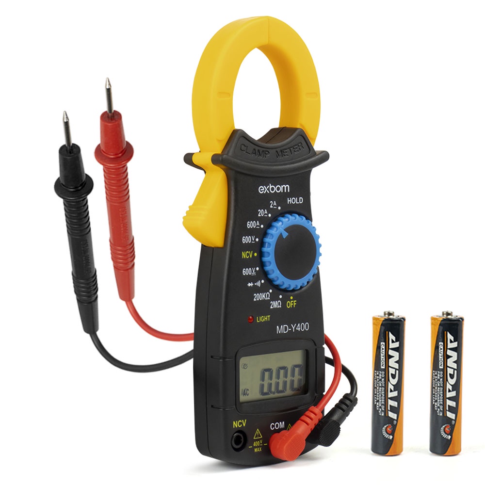 Alicate Amperímetro Digital Profissional Portátil Tensão 3V~12V ...