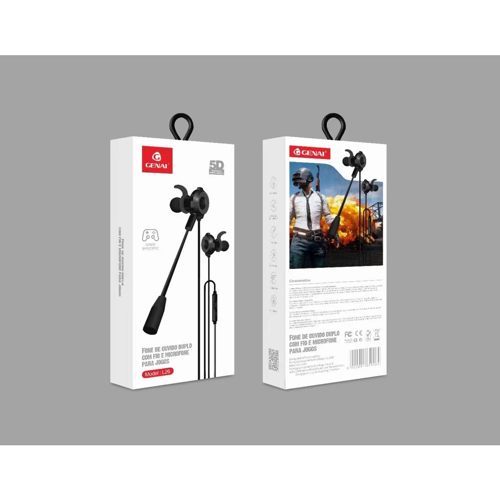 Headset Fone Gamer Free Fire Pubg Cod Microfone Surround P2 L26 - Genai ...