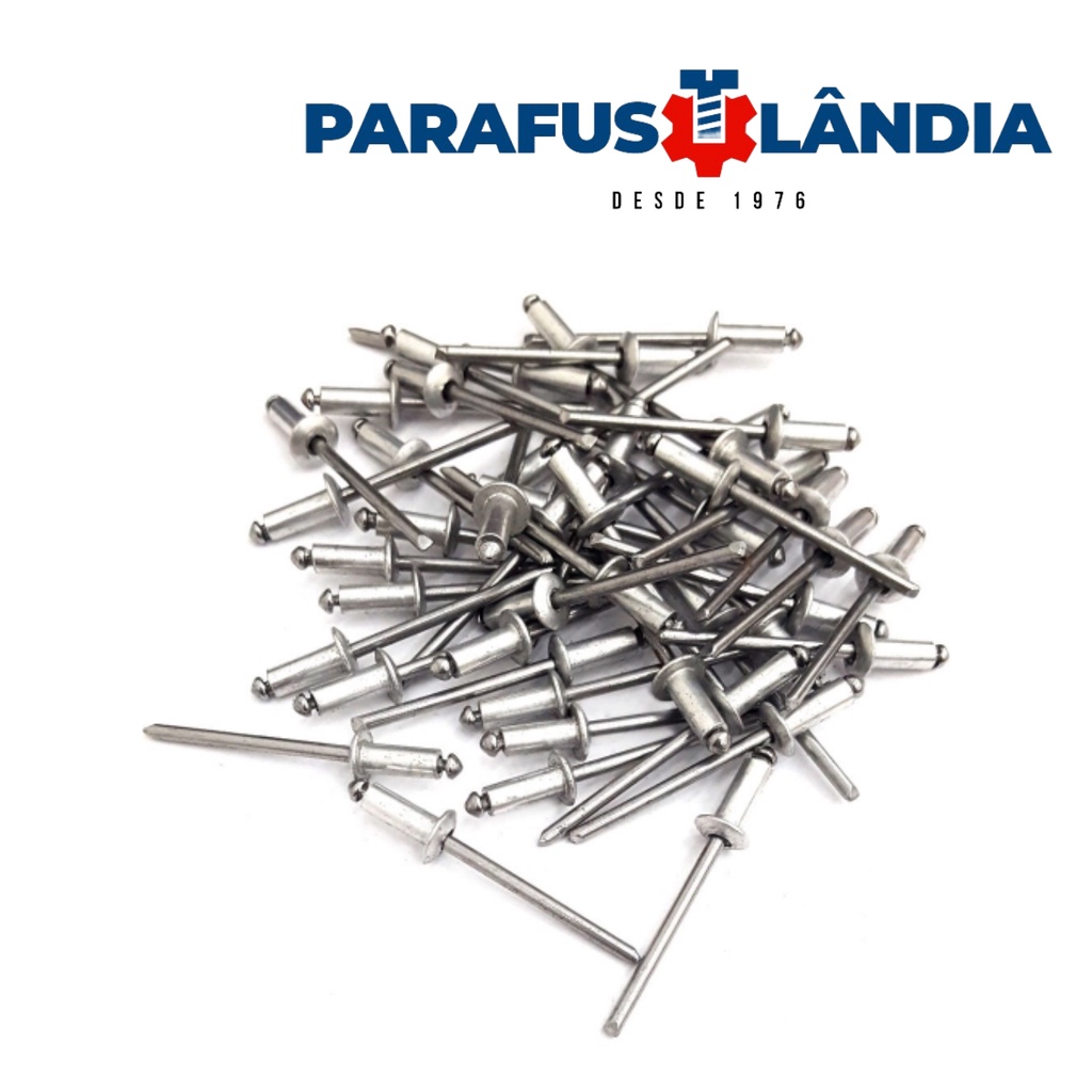 Rebite Pop Repuxo Alumínio Diversas Medidas - Escorrega o Preço