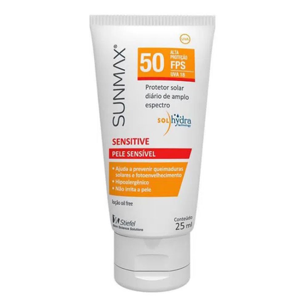 Protetor Solar Facial Diário de Amplo Espectro FPS50 Sunmax Sensitive ...