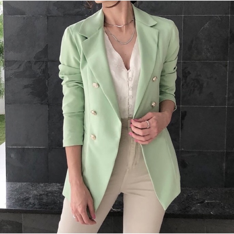 Blazer alfaiataria | Shopee Brasil