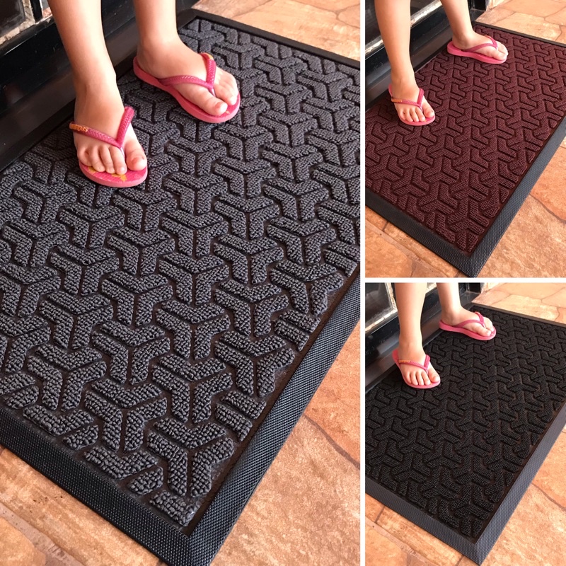 Tapete Capacho Porta de Entrada 40x60 Antiderrapante Borracha Decoração ...