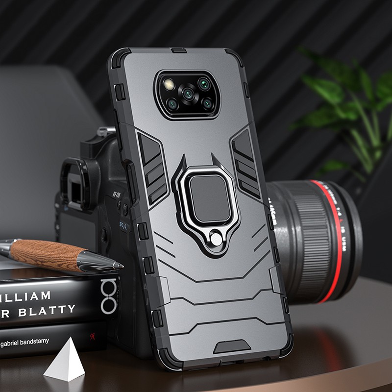 Xiaomi Poco X3 NFC Case Shockproof Soft Silicone Bumper and Hard ...