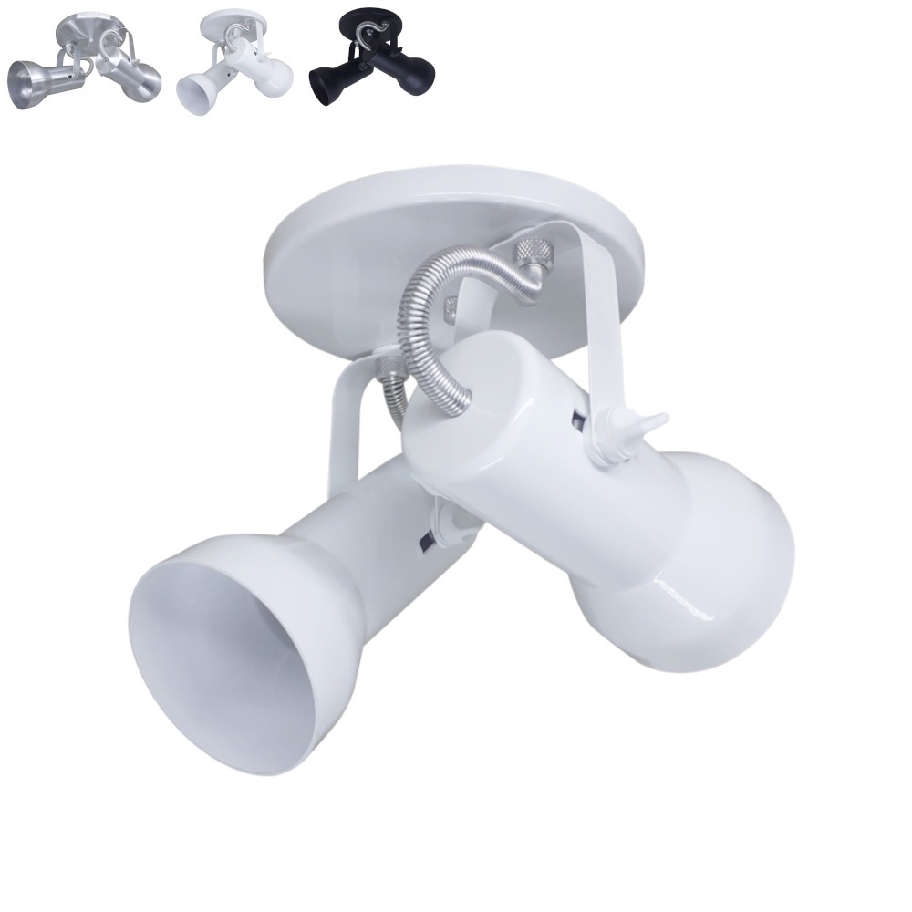 Spot De Luz Para Duas Lampadas LED Sobrepor Teto Parede Quarto Sala ...