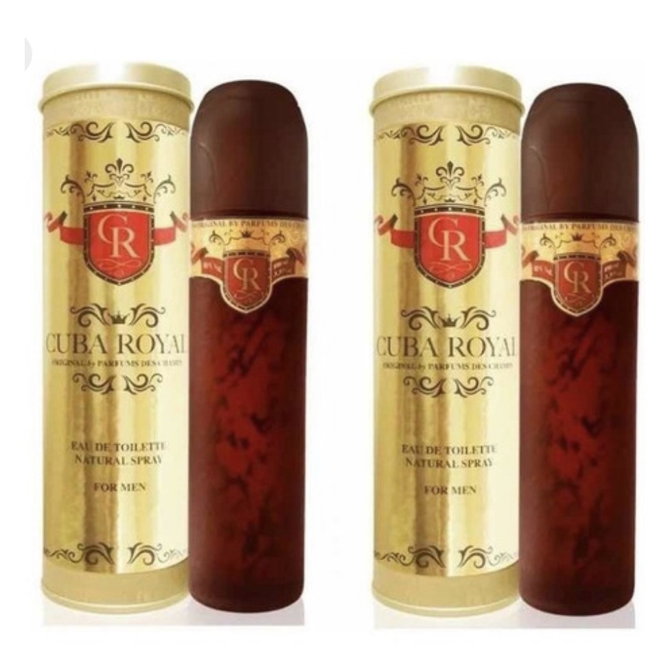Kit com 2 perfumes Cuba Royal 100ml cada. | Shopee Brasil