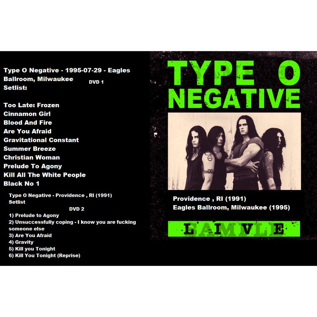 Type o negative 5 dvds bootlegs raros | Shopee Brasil