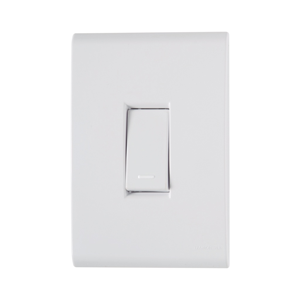 Conjunto 1 Interruptor Simples 4x2 Branco 10A Tramontina Liz | Shopee ...