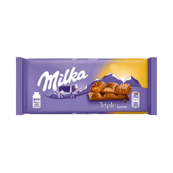 Chocolate Importado Milka Triple Caramel 90 Gramas | Shopee Brasil