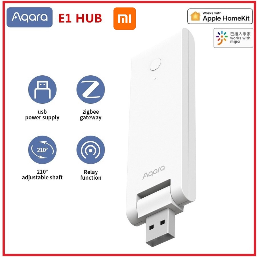 Nova Marca Aqara E1 Hub Zigbee 3.0 USB Inteligente Gateway Sem Fio Controle Remoto De Conexão ...