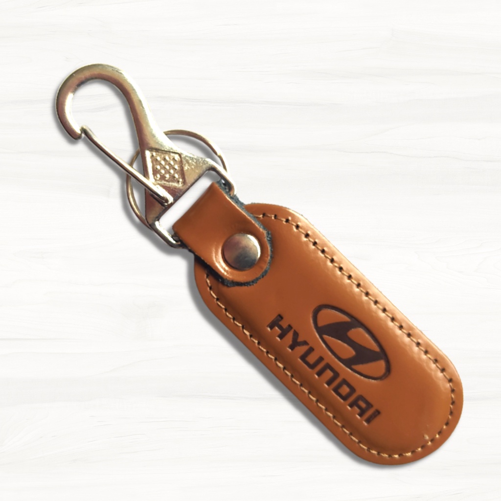 Chaveiro Carro Hyundai Couro Luxo com Gancho e Argola de Metal ...
